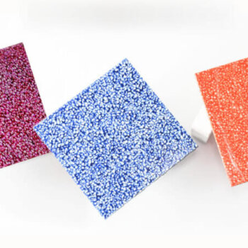 BLUE OR ORANGE CERAMIC CHIP URETHANE LINERS, 4' X 10', 1/4" OR 5/16 ...